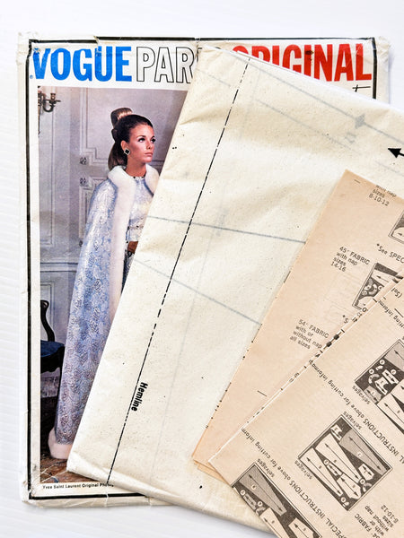 ONE-PIECE DRESS & CAPE: Vogue Paris Original Sewing Pattern YSL Yves S ...